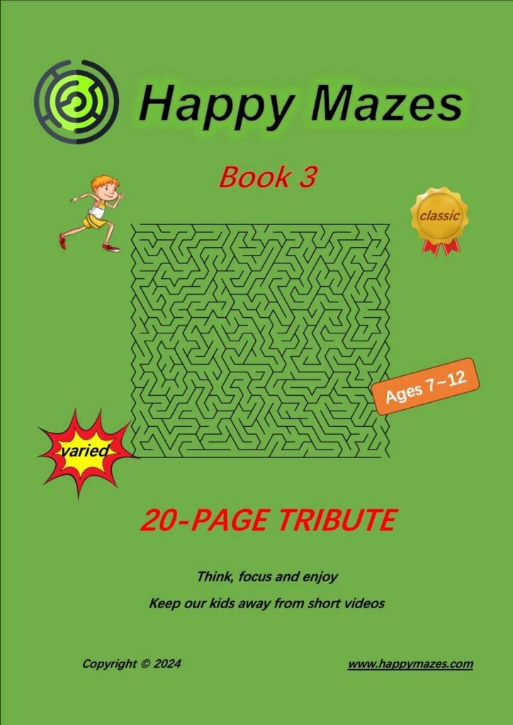 Free Printable Classic Mazes On Hard Level – Book 3 - Happy Mazes