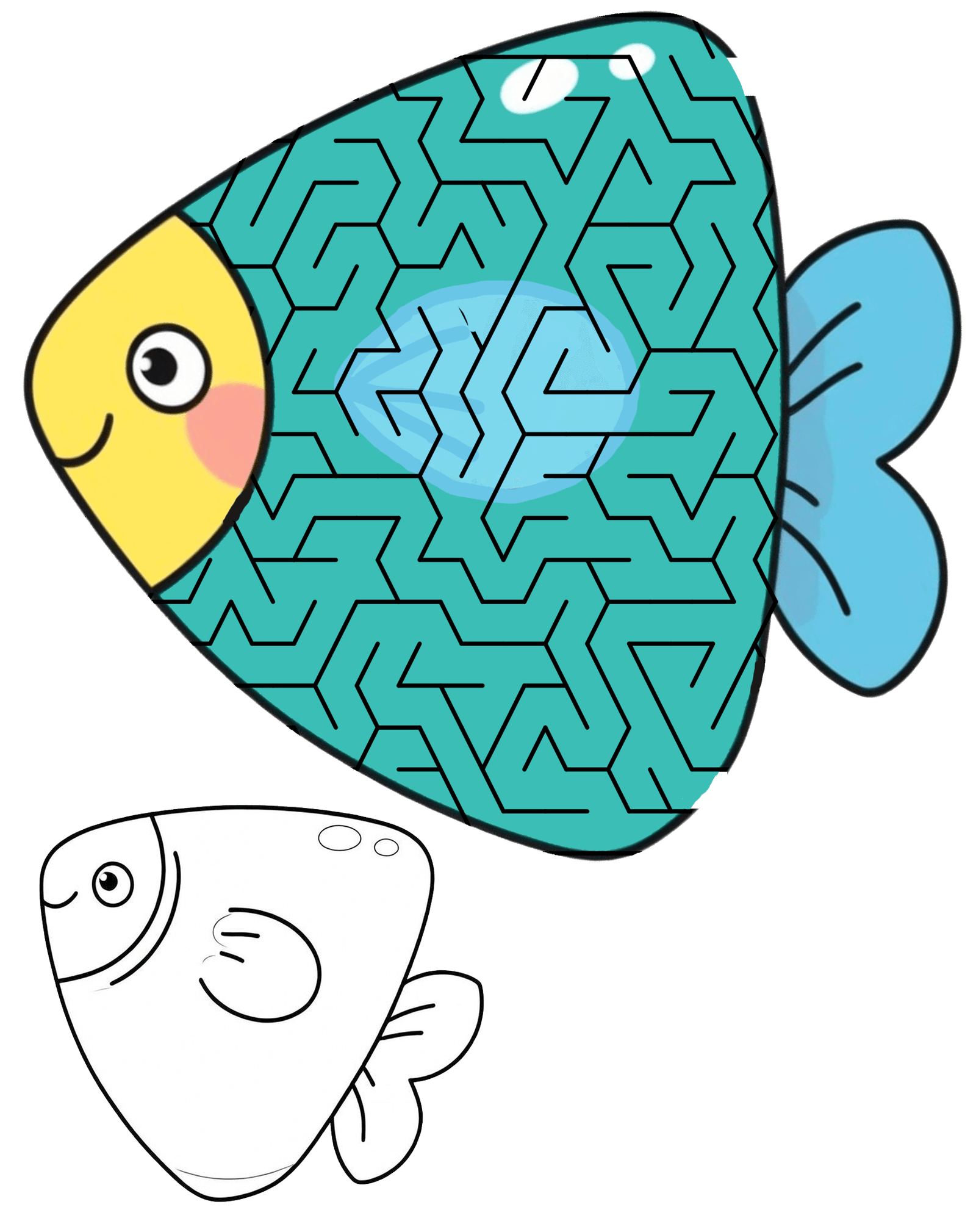 Explore Vibrant Fish Mazes with Coloring and Sketch Fun for Kids ...